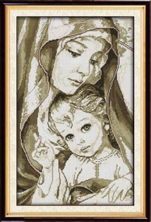 Вышивка крестиком черно белые схемы иконы