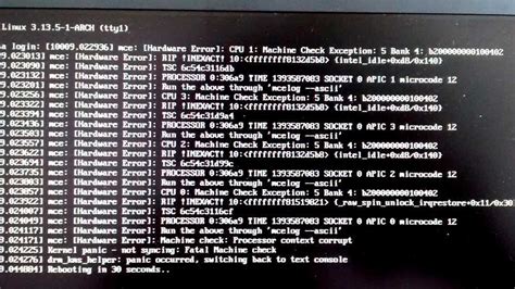 machine check exception