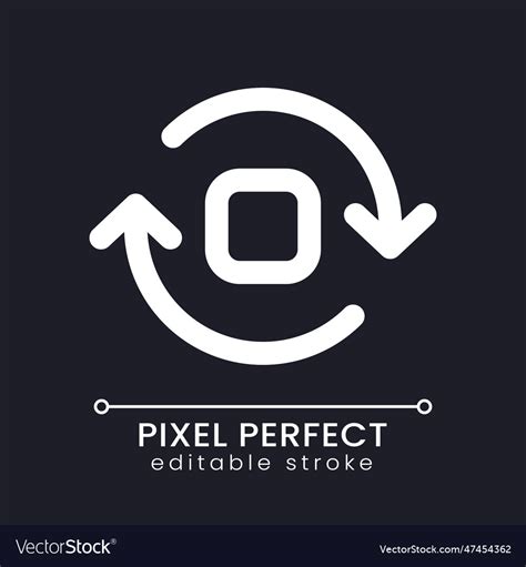 Spin Animation Pixel Perfect White Linear Ui Icon Vector Image