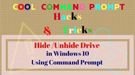 How To Hide UnHide Any Drive In Windows Using Command Prompt YouTube