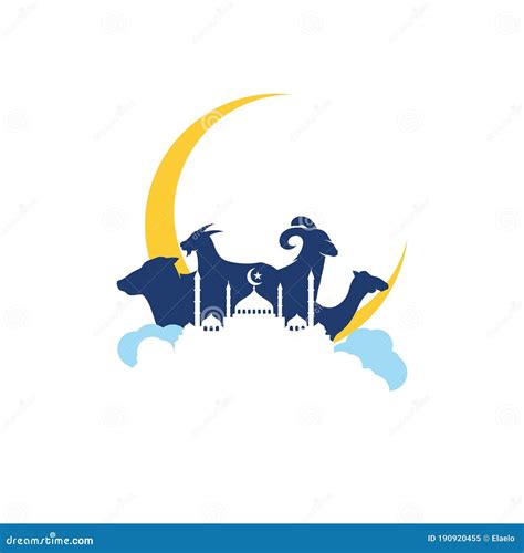 Eid Al Adha Mubarak Icon Vector Stock Illustration Illustration Of