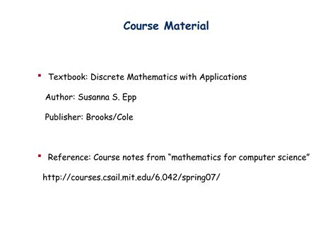 Discrete Mathematics With Calculus And Derivation Ppt