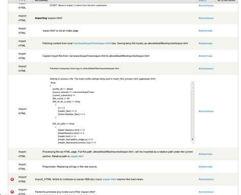 Import HTML Failed To Initialize Or Parse XMLdoc Input 1576824 Drupal Org