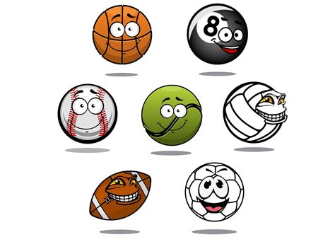 Cartoon Funny Balls Characters 11520881 Vector Art At Vecteezy