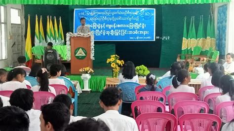 လှိုင်သာယာ အနောက်ပိုင်း မြို့နယ် အမှတ် ၁၂ အခြေခံပညာအထက်တန်းကျောင်းတွင် ဟောပြောပွဲ