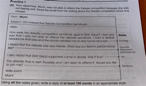 Practice 1 A Your Classmate Murni Was Not Studyx