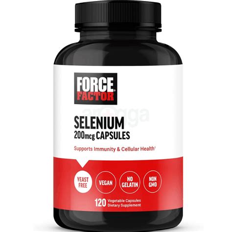 Force Factor Selenium Immune Support Supplement Selenium 200mcg 120