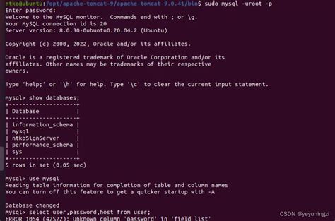 Ubuntu 20环境里修改mysql 8 忘记root密码时修改 密码步骤记录ubuntu Mysql8重置root密码 Csdn博客 Ubuntu 20环境里修改mysql 8 忘记root密码时修改 密码步骤记录ubuntu Mysql8重置root密码 Csdn博客