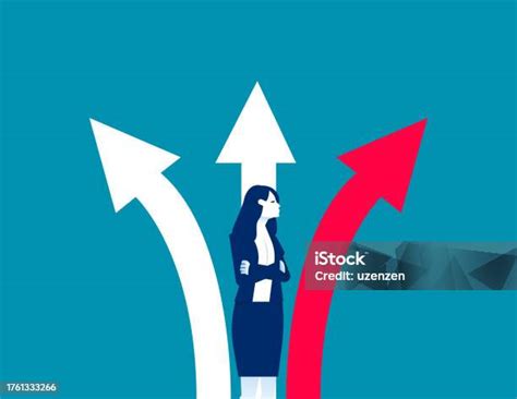다양한 길을 가진 사업가 비즈니스 벡터 일러스트 레이 션 개념에 대한 스톡 벡터 아트 및 기타 이미지 개념 개발 결정 Istock