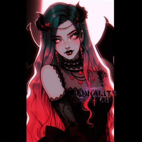 Anime Girl Demon Queen Png Download Print Manga Poster Wall Art Dark Gothic Ai Print Wallpaper