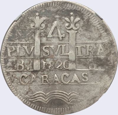 Pieza Mpc4r Aa02v4 Moneda De 4 Reales Tostón Fecha 1820 Bs