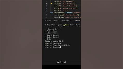 Contact List Pythonprojectswithsourcecode Programminglanguage