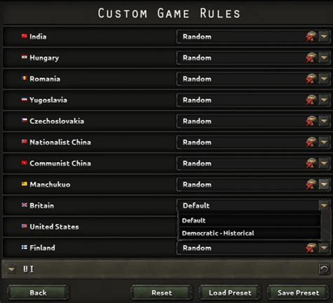 Why Cant I Select Random At Britains Ai Behaviour Is This A Bug R