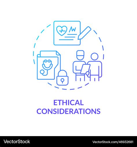 Ethical Considerations Blue Gradient Concept Icon Vector Image