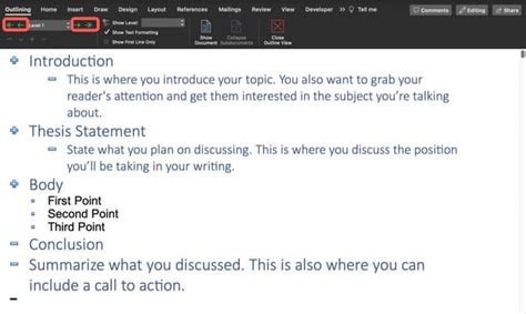 How To Make And Format An Outline In Microsoft Word Envato Tuts