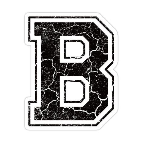 B The Letter Sticker By Shirtchef In Lettering Letter B Monogram Stickers