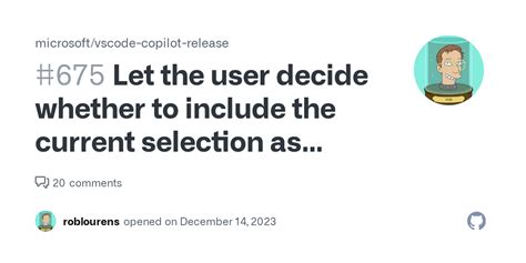 let the user decide whether to include the current selection as context