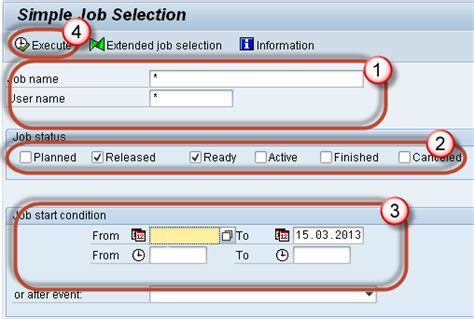 Sap Background Job Processing Sm36 Create Schedule Reschedule