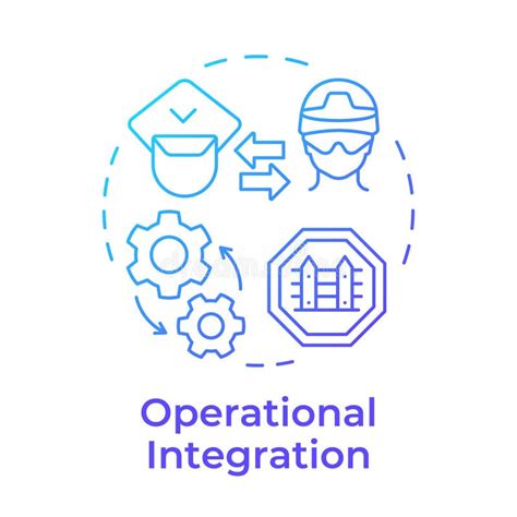 Operational Integration Blue Gradient Concept Icon Stock Illustration Illustration Of Sign