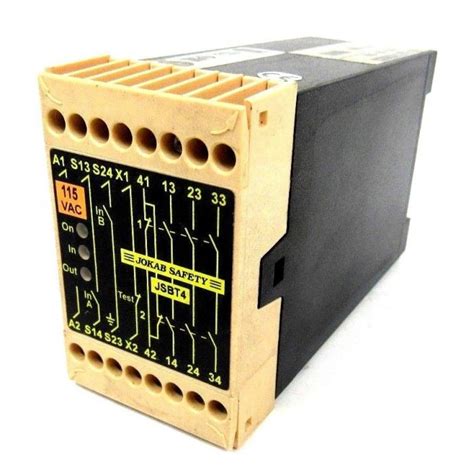 New Jacob Safety Jsbt4 Safety Relay 115vac Sb Industrial Supply Inc