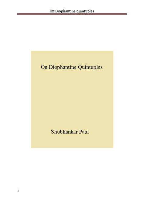 On Diophantine Quintuples