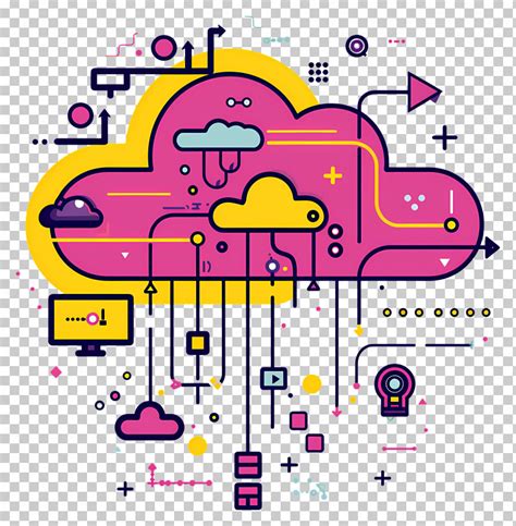 Cloud Computing Colorful Cloud Computing Illustration Png Clipart