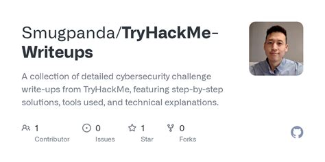 Github Smugpandatryhackme Writeups A Collection Of Detailed Cybersecurity Challenge Write