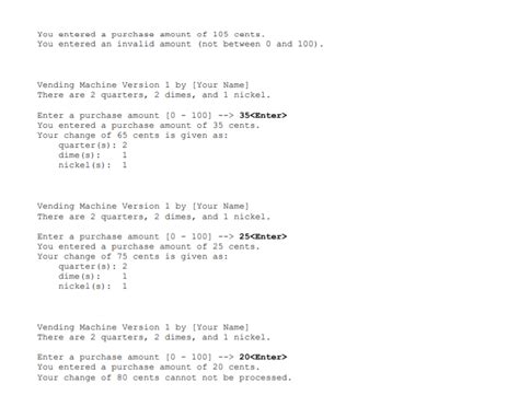 Solved Exercise 5 Simple Vending Machine Version 1 More