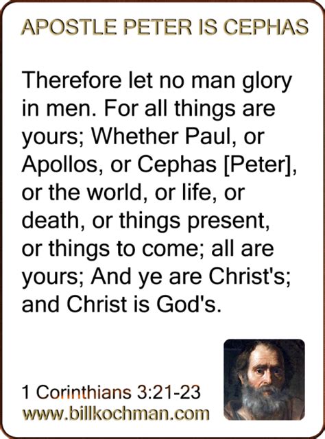 Apostle Peter Is Cephas Graphic 02 Bills Bible Basics Blog