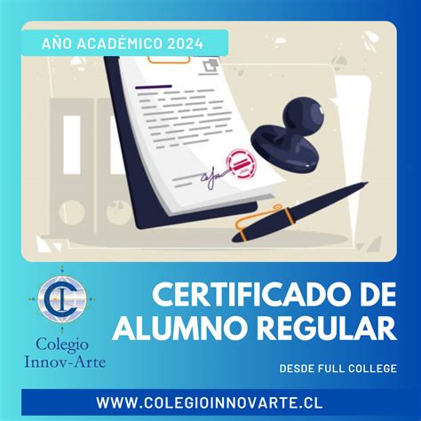 Colegio Innov Arte Temuco Certificado De Alumno Regular 2024