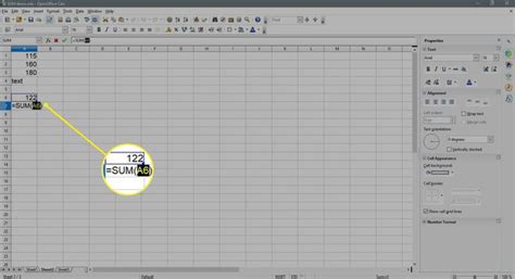 How To Add Up Columns Or Rows Of Numbers In Open Office Calc