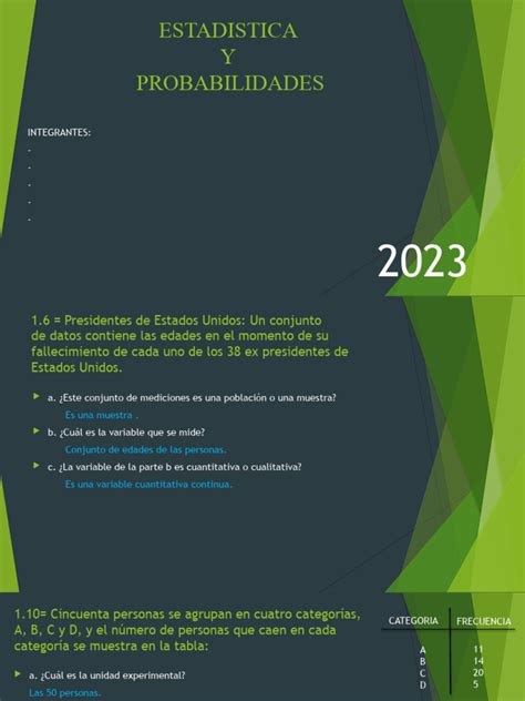 Estadistica Y Probabilidades Pdf