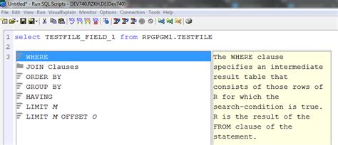Difference In Run SQL Scripts RPGPGM COM