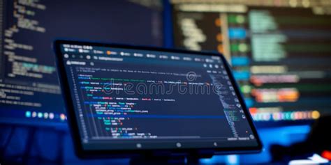 Digital Technology Industry Concept Development Of Programming And Coding Technologies Stock