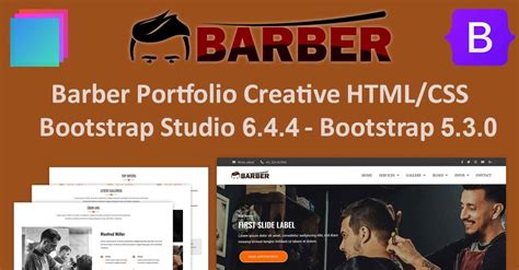 Barber Portfolio Htmlcss Template With Bootstrap V533 Bsdesign V703 Project File