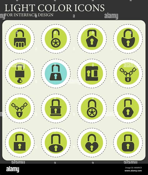 Lock Web Icons For User Interface Design Stock Vector Image Art Alamy
