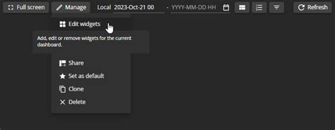 Edit Dashboard Help Center