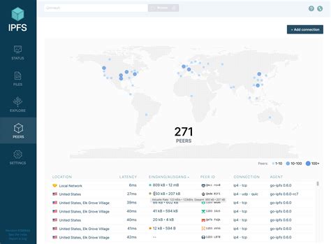 Feat Peers Page Table Enhancements · Issue 1602 · Ipfsipfs Webui · Github