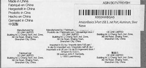 Amazon Com Amazon Basics Aluminum 3 Port USB 3 0 Hub With 10 100 1000 Mbps RJ45 Gigabit