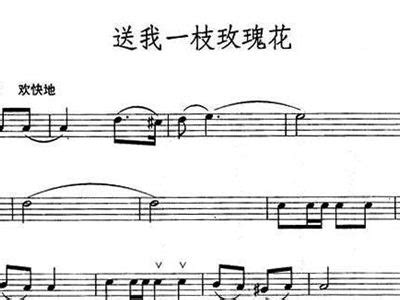 送我一支玫瑰花 歌谱 简谱