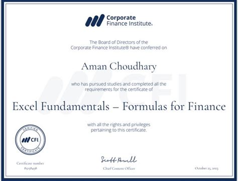 Aman Choudhary On Linkedin Finance Financialanalyst Excel Cfi