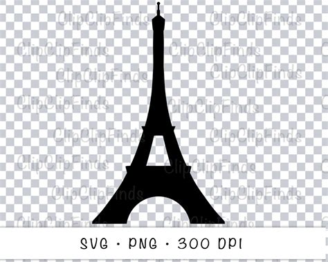 Eiffel Tower SVG Vector Cut File And PNG Transparent Etsy