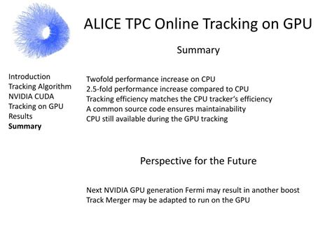 Ppt Alice Tpc Online Tracking On Gpu Powerpoint Presentation Free