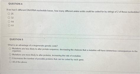 Solved If We Had 5 Different Dnarna Nucleotide Bases How