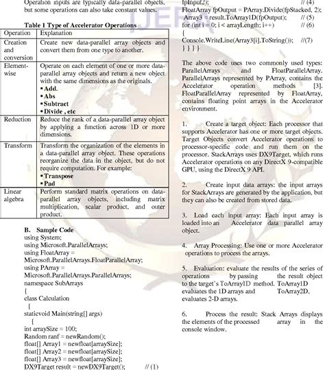 table 1 from gpu programming models semantic scholar