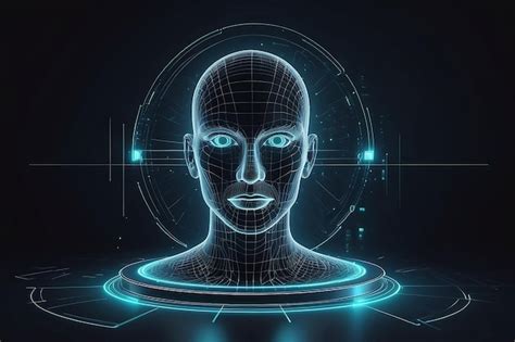 3d Face Recognition Illustration With Check Mark Concept Of Facial