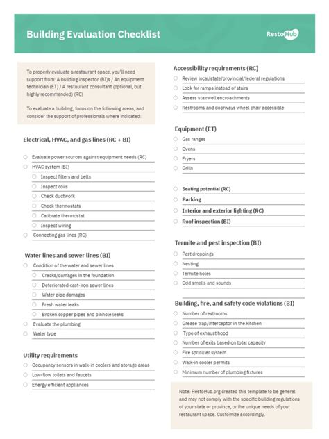 Building Evaluation Checklist Accessibility Requirements Rc Pdf Public Toilet Plumbing