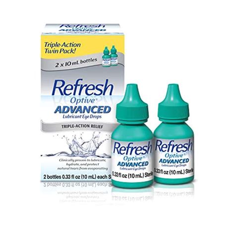 Refresh Optive Advanced Eye Drops 0 33 Fl Oz Twin Pack Shopee Malaysia
