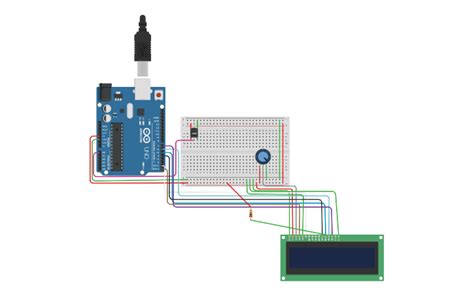 Circuit Design Arduino Con Sensore Di Temperatura E Potenziometro E