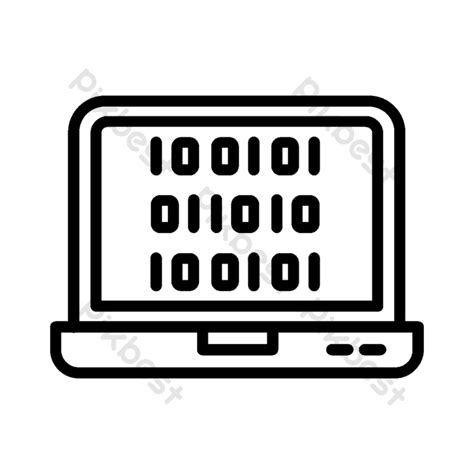 Binary Code Line Icon Png Images Ai Free Download Pikbest
